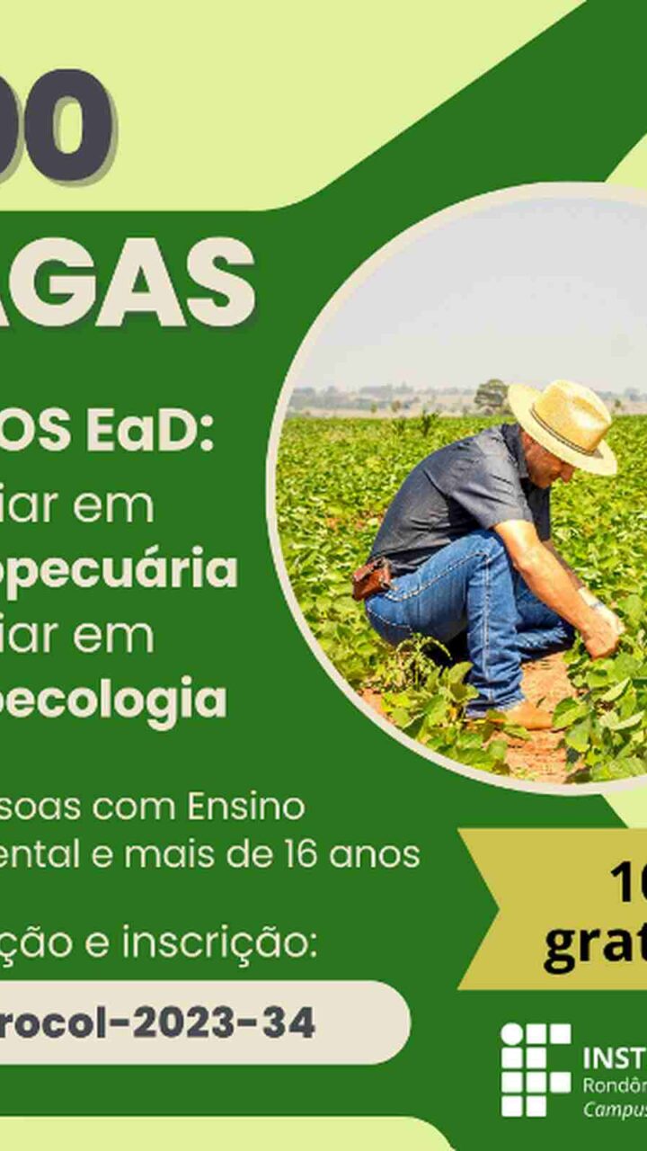 IFRO Abre 400 vagas para Cursos EaD Gratuitos