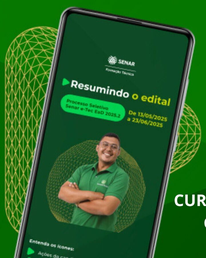 Senar abre vagas para cursos técnicos gratuitos em Rondônia e no Brasil